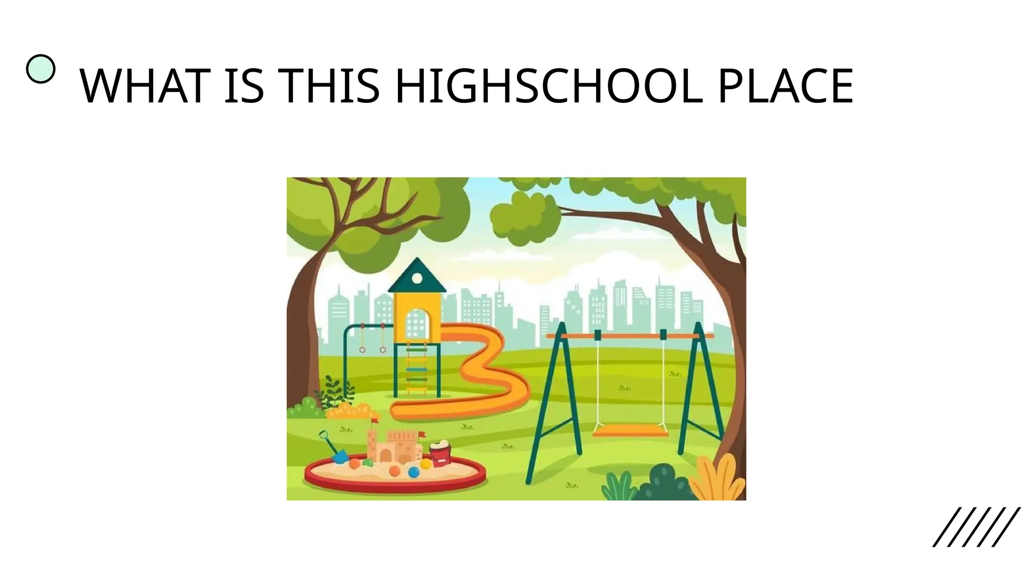 SPEAKING TEST Highschool places, recognizing vocabulary. | PPTX