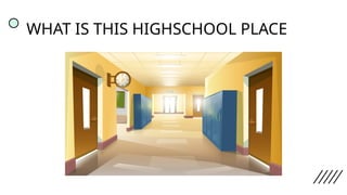 SPEAKING TEST Highschool places, recognizing vocabulary. | PPTX