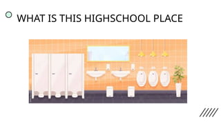 SPEAKING TEST Highschool places, recognizing vocabulary. | PPTX
