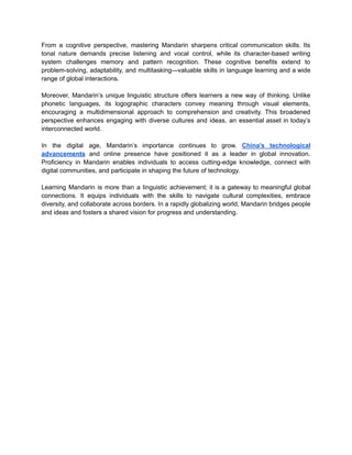 Speaking the Future_ How Mandarin Shapes Global Connectivity by ...