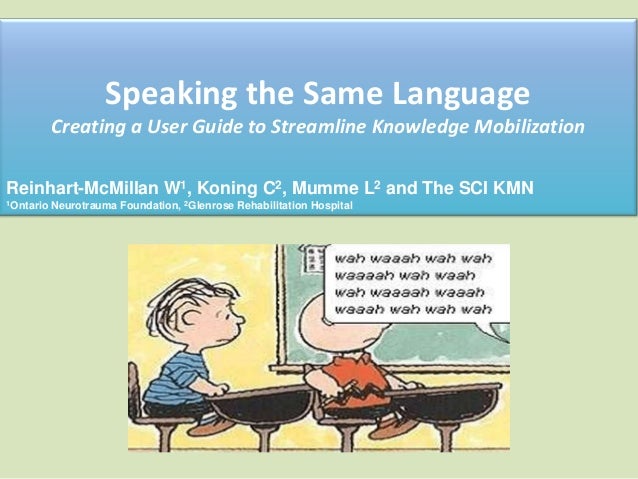 Speaking the Same Language: Creating a User Guide to Streamline Knowl…