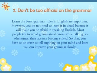 Speaking tips | PPT