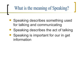 Speaking tips | PPT