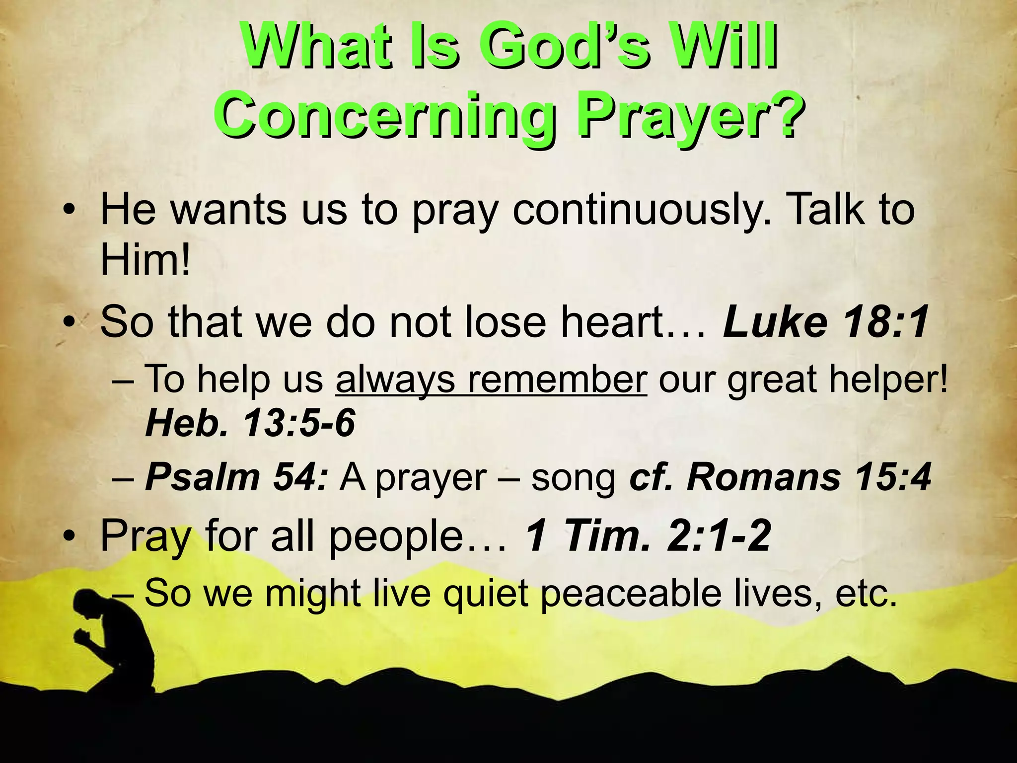 Speaking to God | PPT