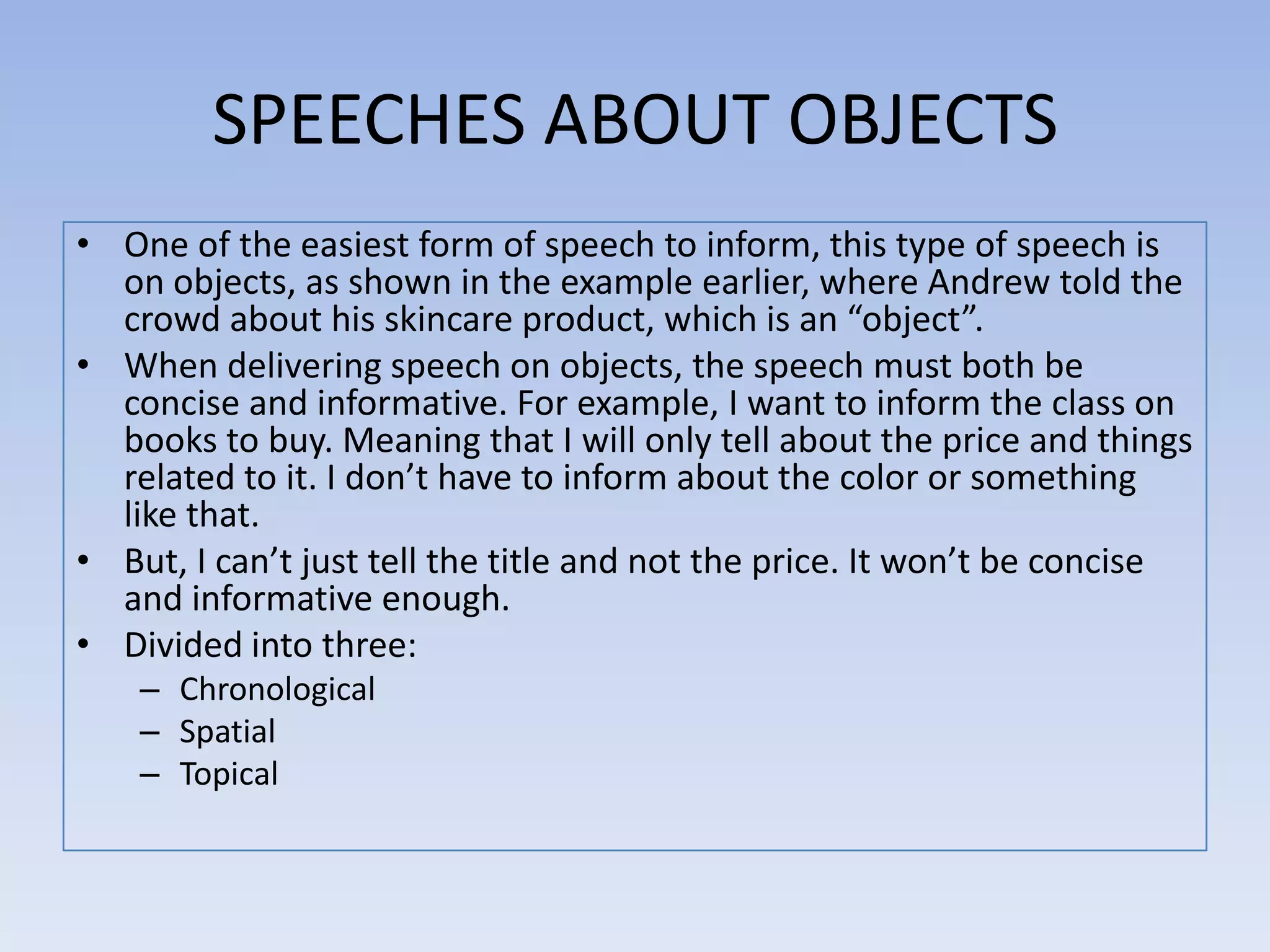 Speaking to inform | PPTX