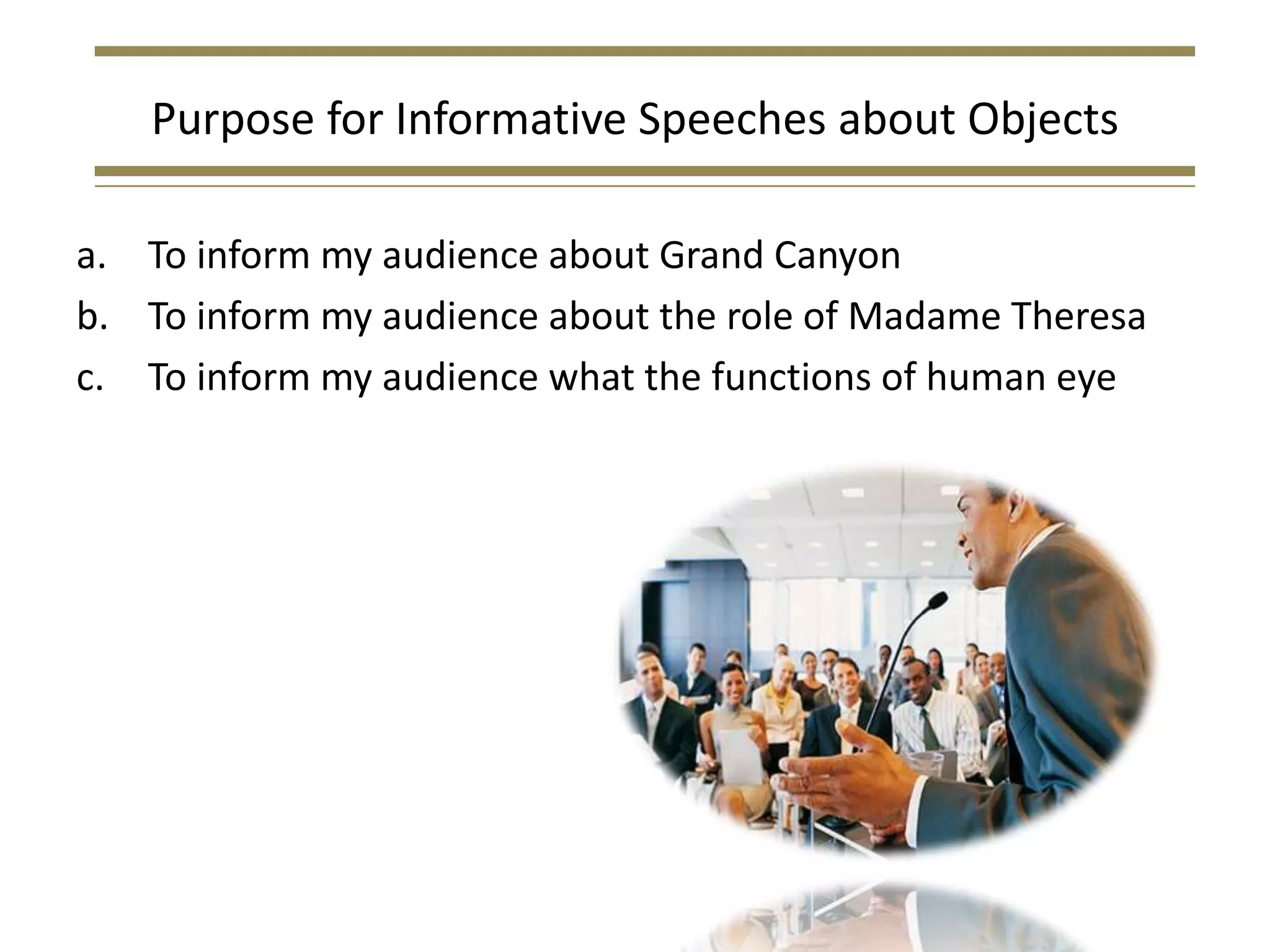 Speaking to inform public speaking | PPTX