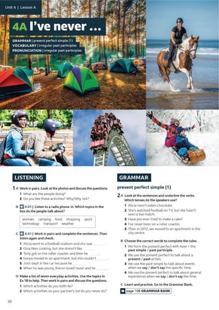 speakout A2plus- UNIT 4 pre-intermediate | PDF