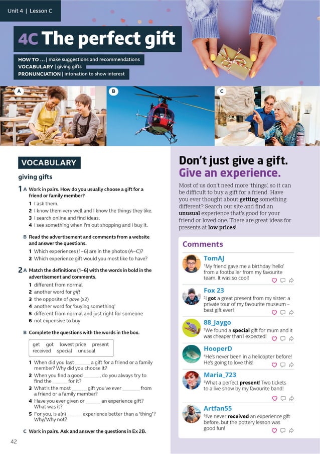 speakout A2plus- UNIT 4 pre-intermediate | PDF