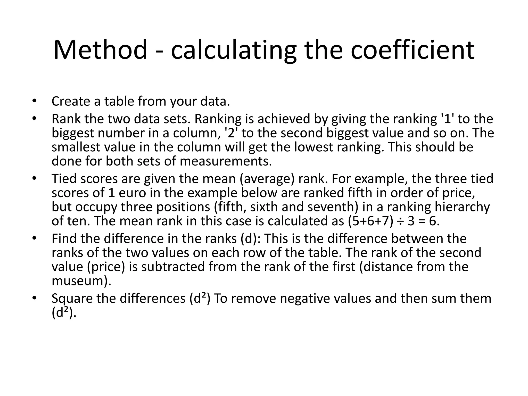 Spearman Rank Correlation Coefficient Ppt