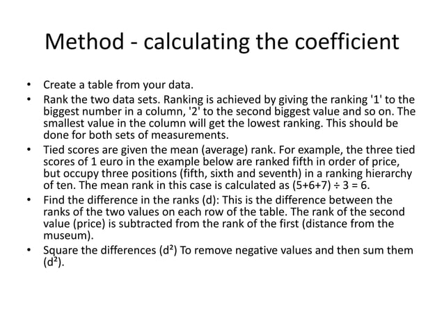 Spearman rank correlation coefficient | PPTX Spearman rank correlation coefficient | PPTX