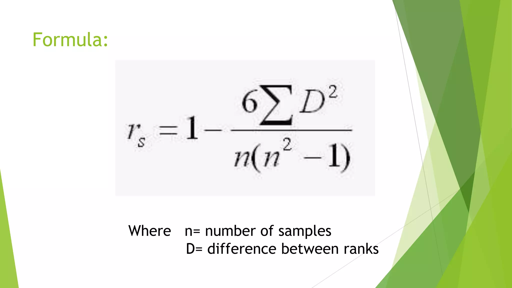 Spearmans Rank Correlation Pptx