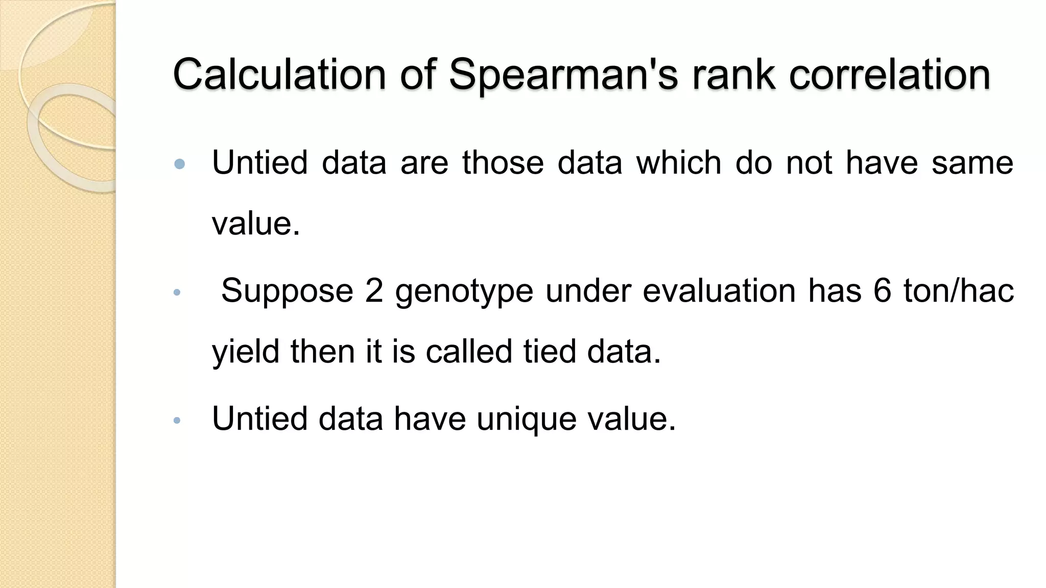 Spearman’s rank correlation | PPTX