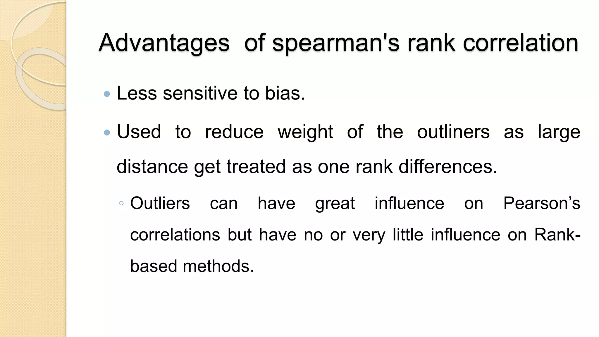 Spearman’s rank correlation | PPTX
