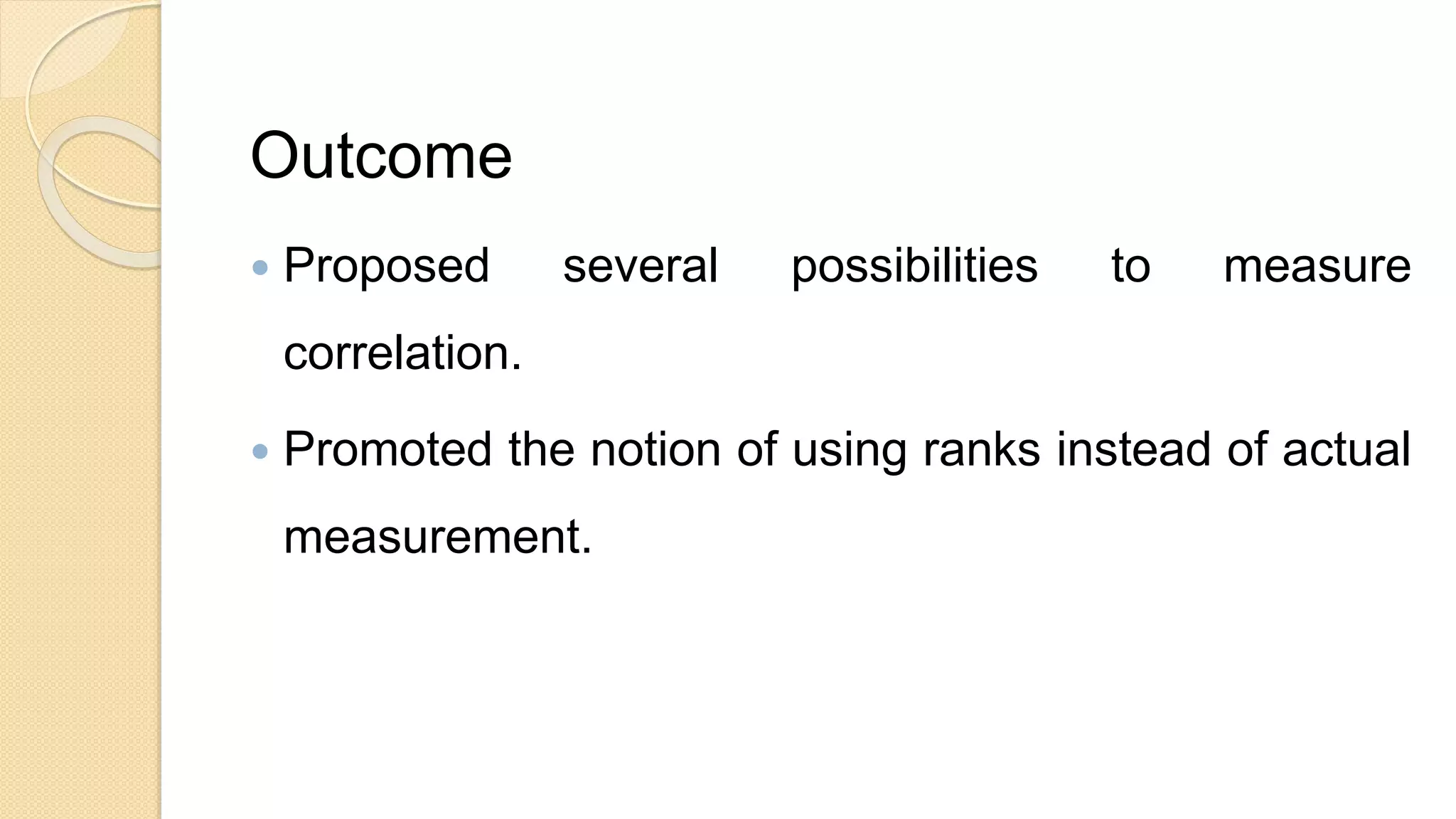 Spearman’s rank correlation | PPTX