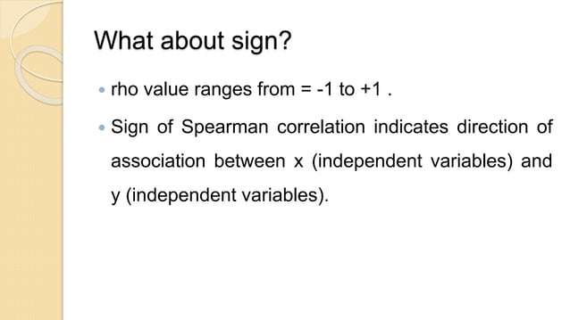 Spearman’s rank correlation | PPTX