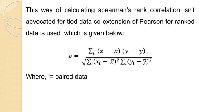 Spearman’s rank correlation | PPTX