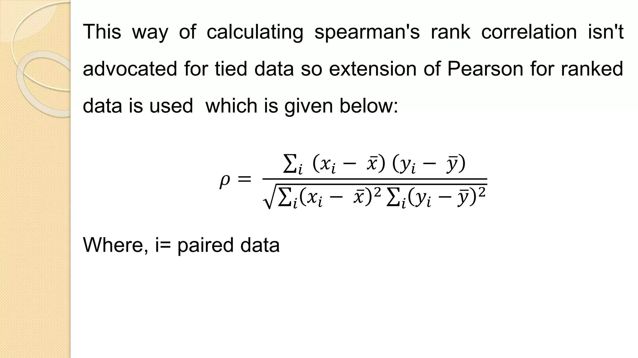 Spearman’s rank correlation (1) | PPTX