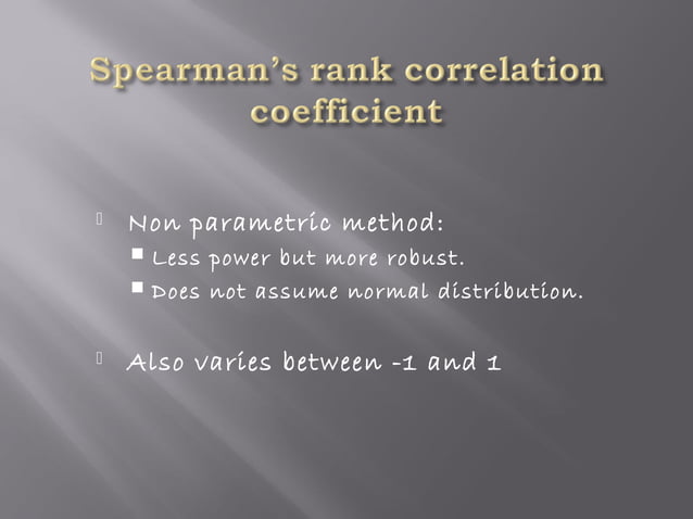 Spearman’s Rank Correlation Coefficient | PPT
