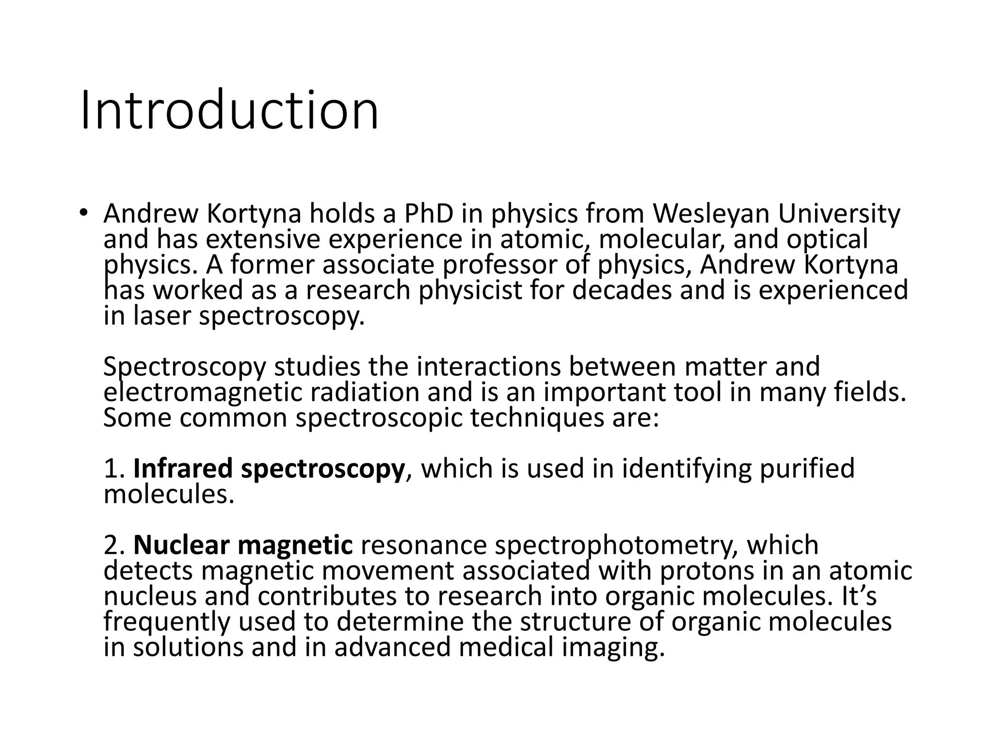 Common Spectroscopic Techniques | PPT