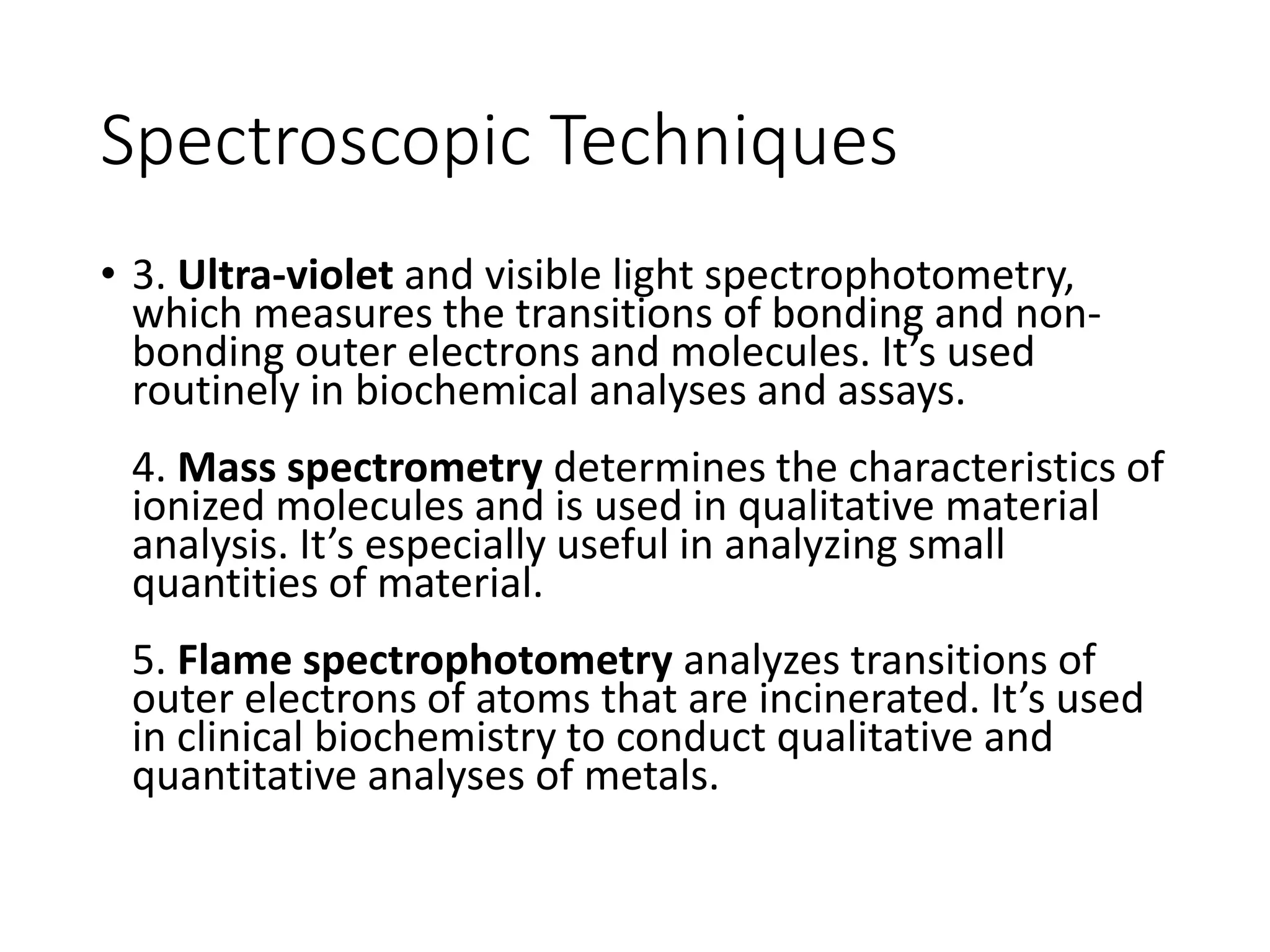 Common Spectroscopic Techniques | PPT