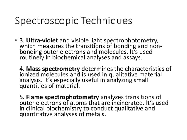 Common Spectroscopic Techniques | PPT