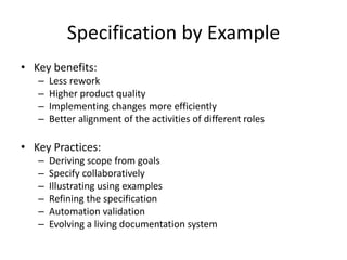 Spec by-example | PPTX | IT and Internet Support | Internet