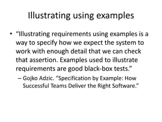 Spec by-example | PPTX | IT and Internet Support | Internet