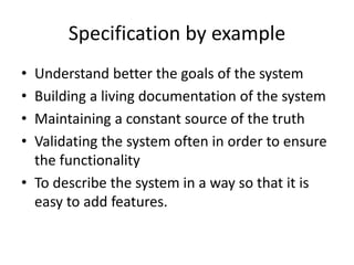 Spec by-example | PPTX | IT and Internet Support | Internet