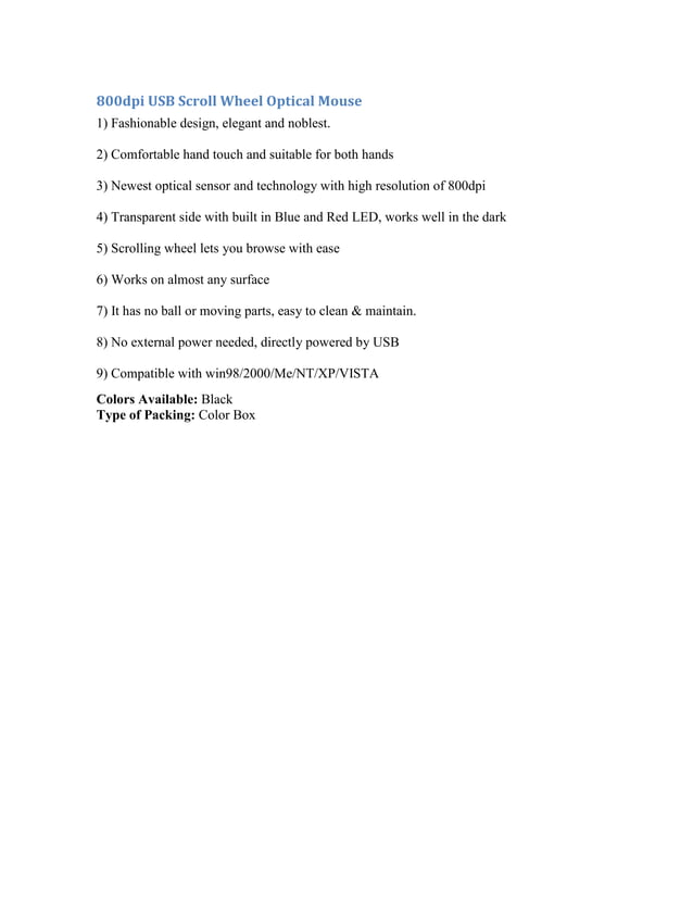 Spec00499 | DOCX | Computer Peripherals | Computing