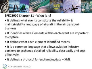 Spec 2000 Reliability aviation standards | PDF