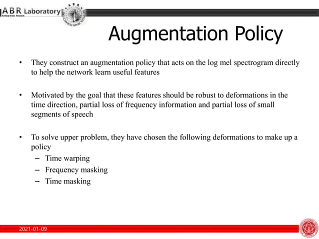 SpecAugment review | PPT