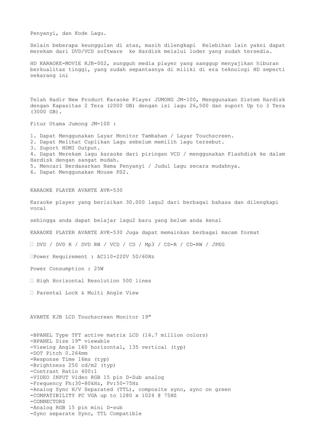 STAR AUDIO-JUAL BELI CARI PAKET ALAT PERLENGKAPAN PERANGKAT SOUND SYSTEM KARAOKE BMB JBL YAMAHA ...