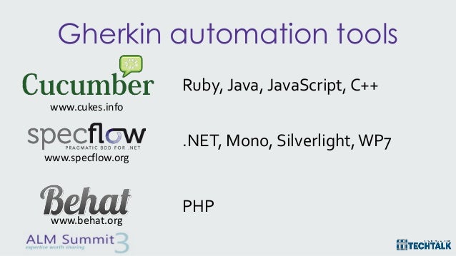 Specification-By-Example with Gherkin