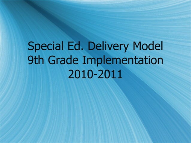 FHS Special Education Model | PPT
