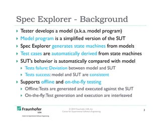 Model-based Testing using Microsoft’s Spec Explorer Tool: A Case Study ...
