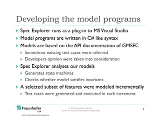Model-based Testing using Microsoft’s Spec Explorer Tool: A Case Study ...