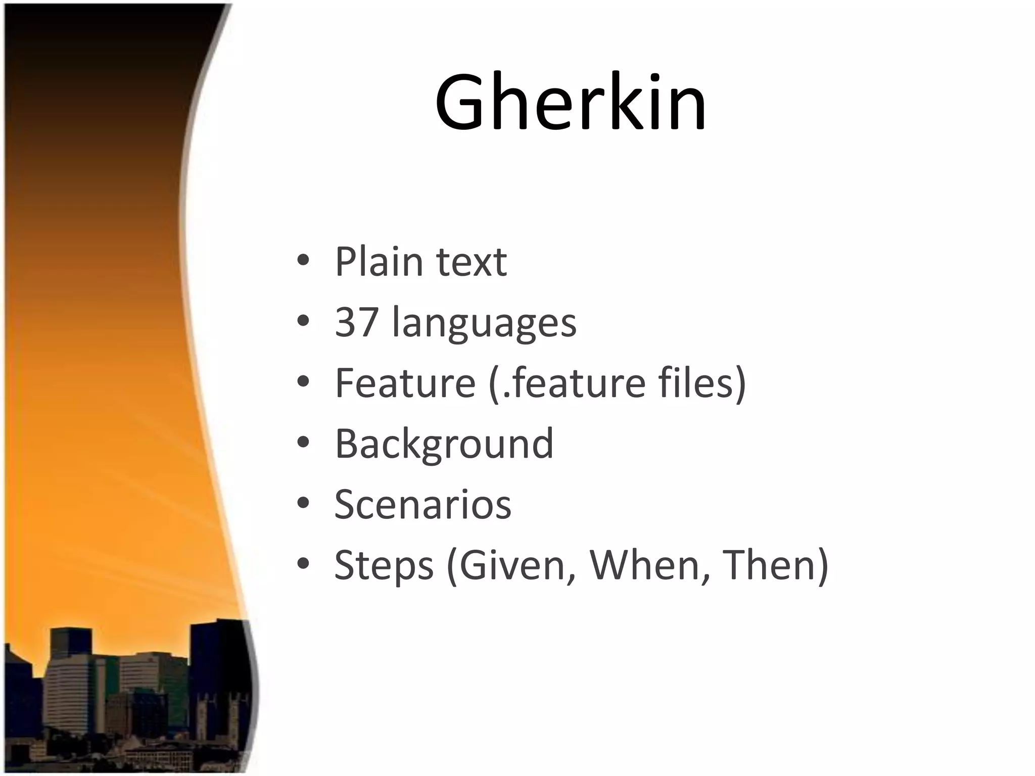 Specflow: One Step closer to Executable Specifications | PPTX | Programming Languages | Computing