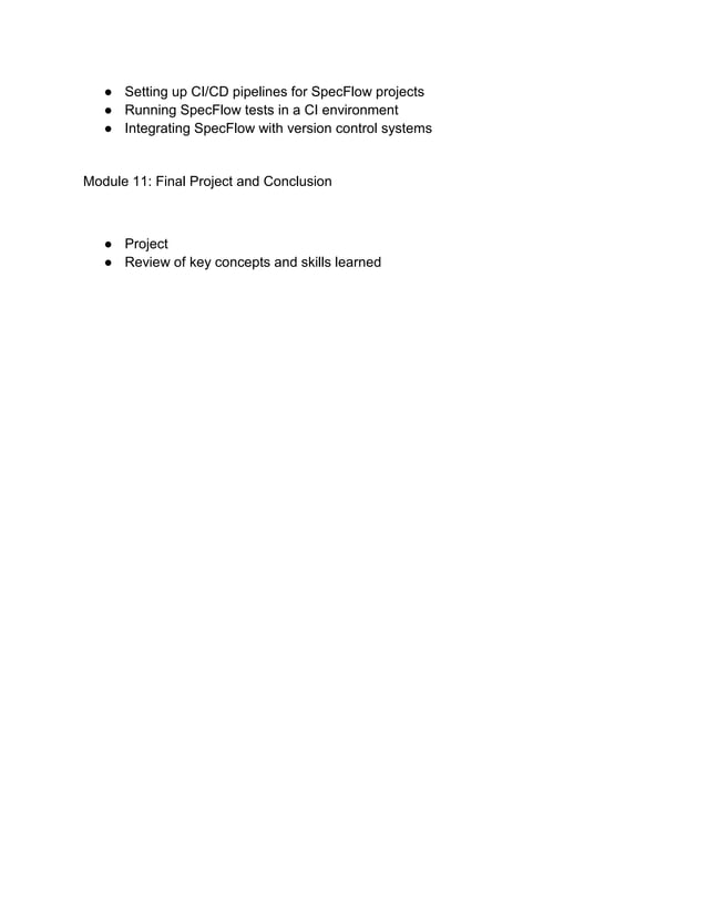 SpecFlow Course Outline (1) (1).docx