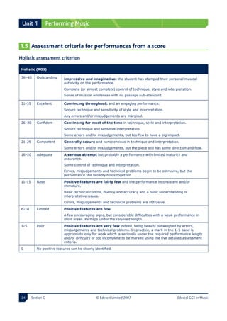 Edexcel Music A level Specification | PDF