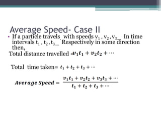 Special cases for motion in One D | PPTX