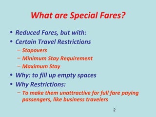 Special Fares Calculation | PPT