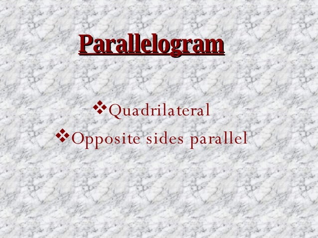 Special Parallelograms | PPT
