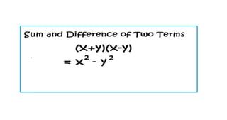 TYPE OF FACTORING (SPECIAL PRODUCTS AND EVERYTHING) | PPTX