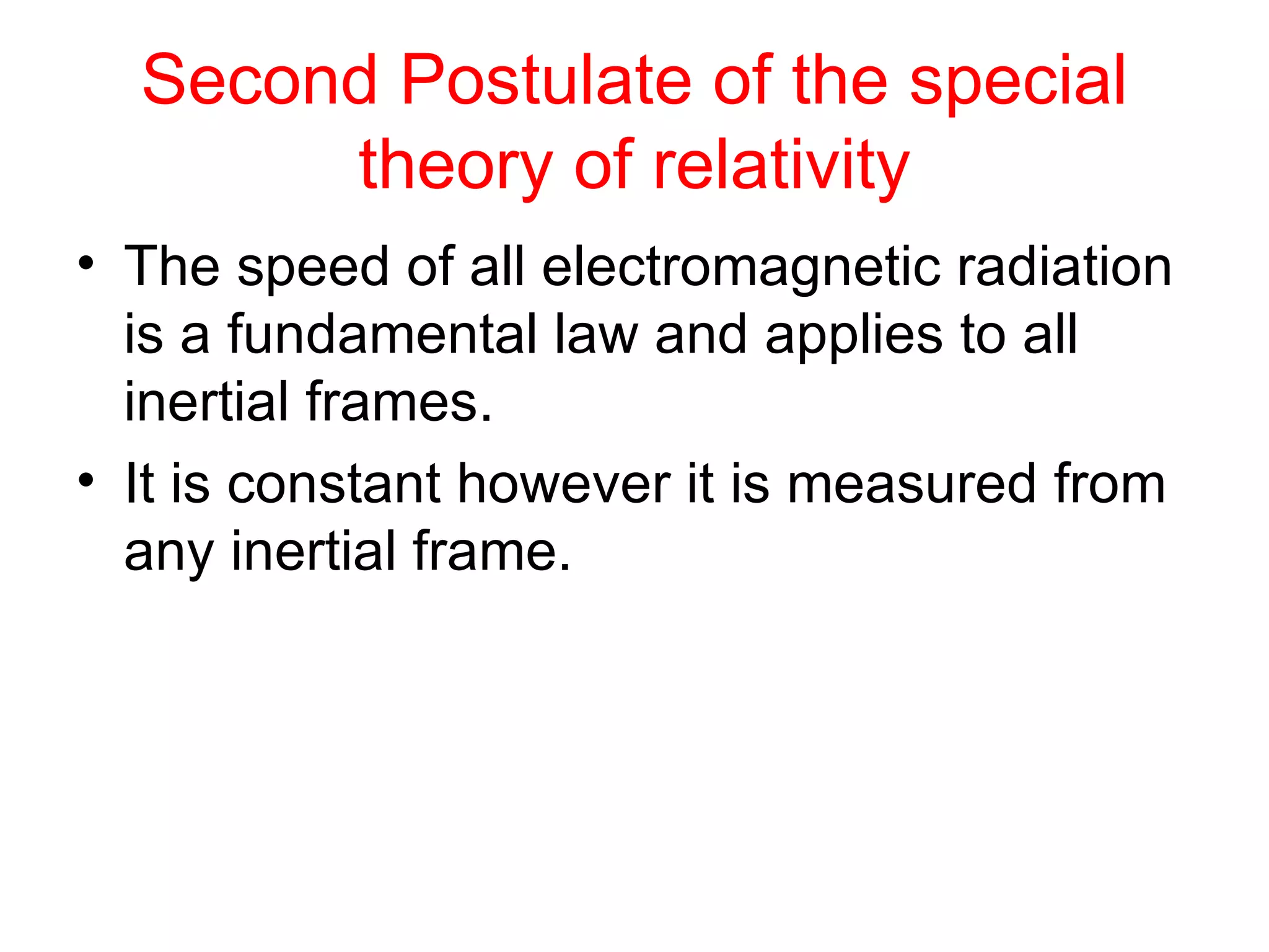 Special Theory Of Relativity | PPT