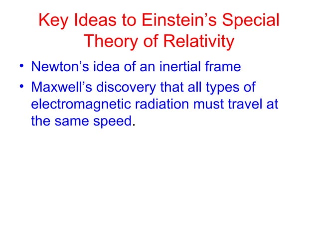 Special Theory Of Relativity | PPT | Physics | Science