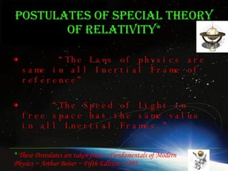Special Theory Of Relativity | PPT