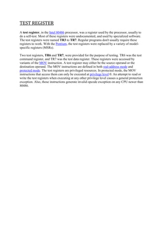 Special of 80386 registers | PDF