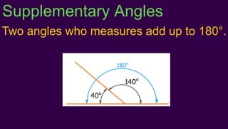 Special angle pair vocab | PDF