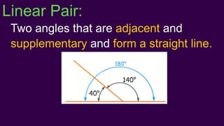 Special angle pair vocab | PPT