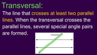Special angle pair vocab | PPT